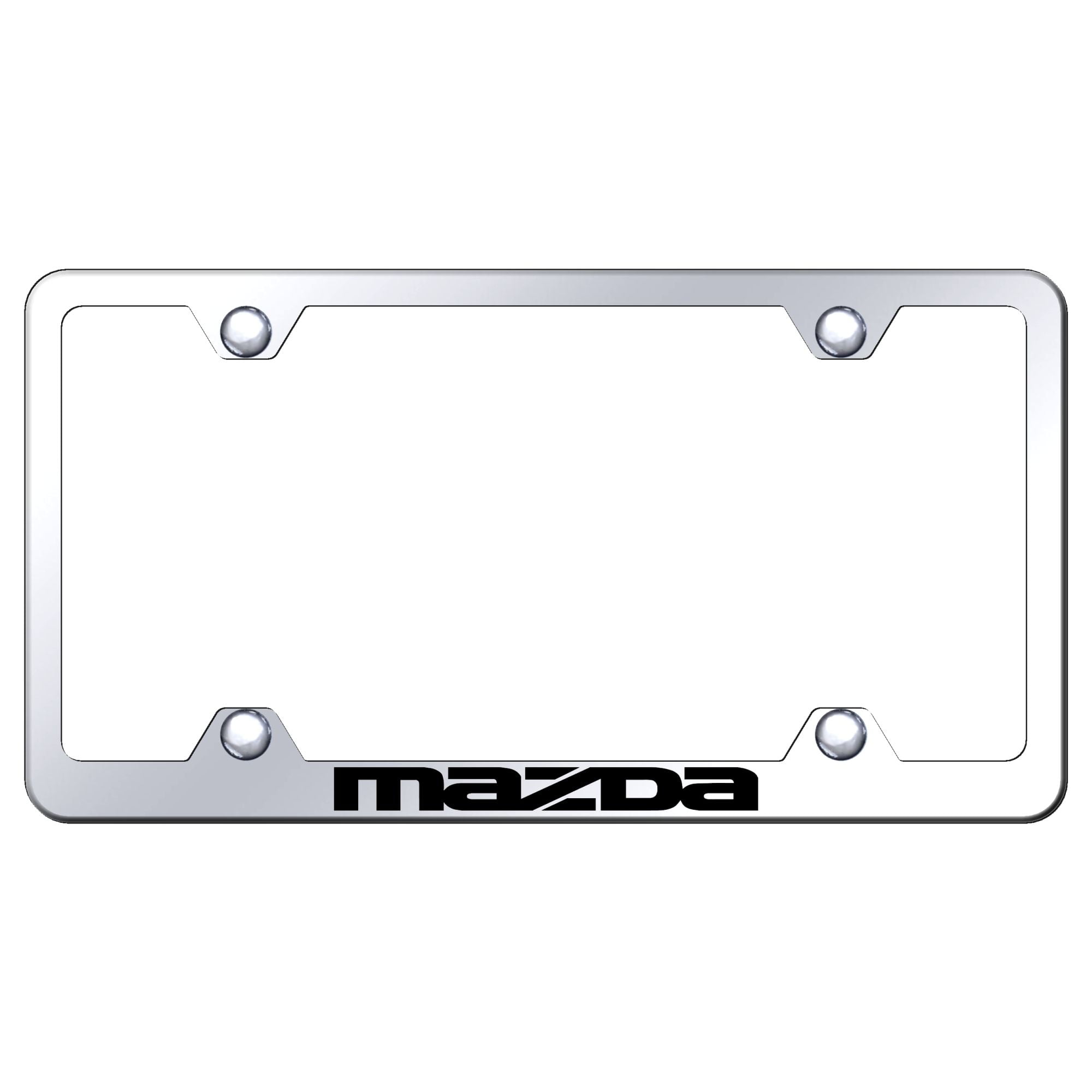 Mazda Laser Etched Logo Wide Body License Plate Frame (Chrome ...