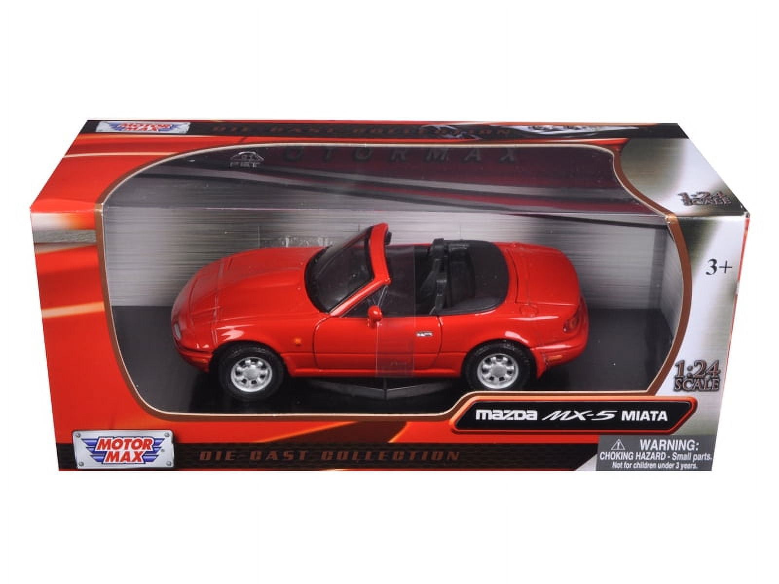 Mazda MX-5 Miata Convertible Red 1/24 Diecast Model Car by Motormax ...