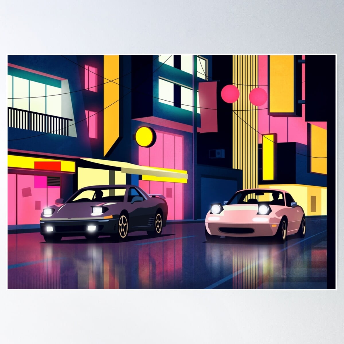 Mazda Miata Poster Wall Art, Modern Wall Decor, 12x18 UNFRAMED ...