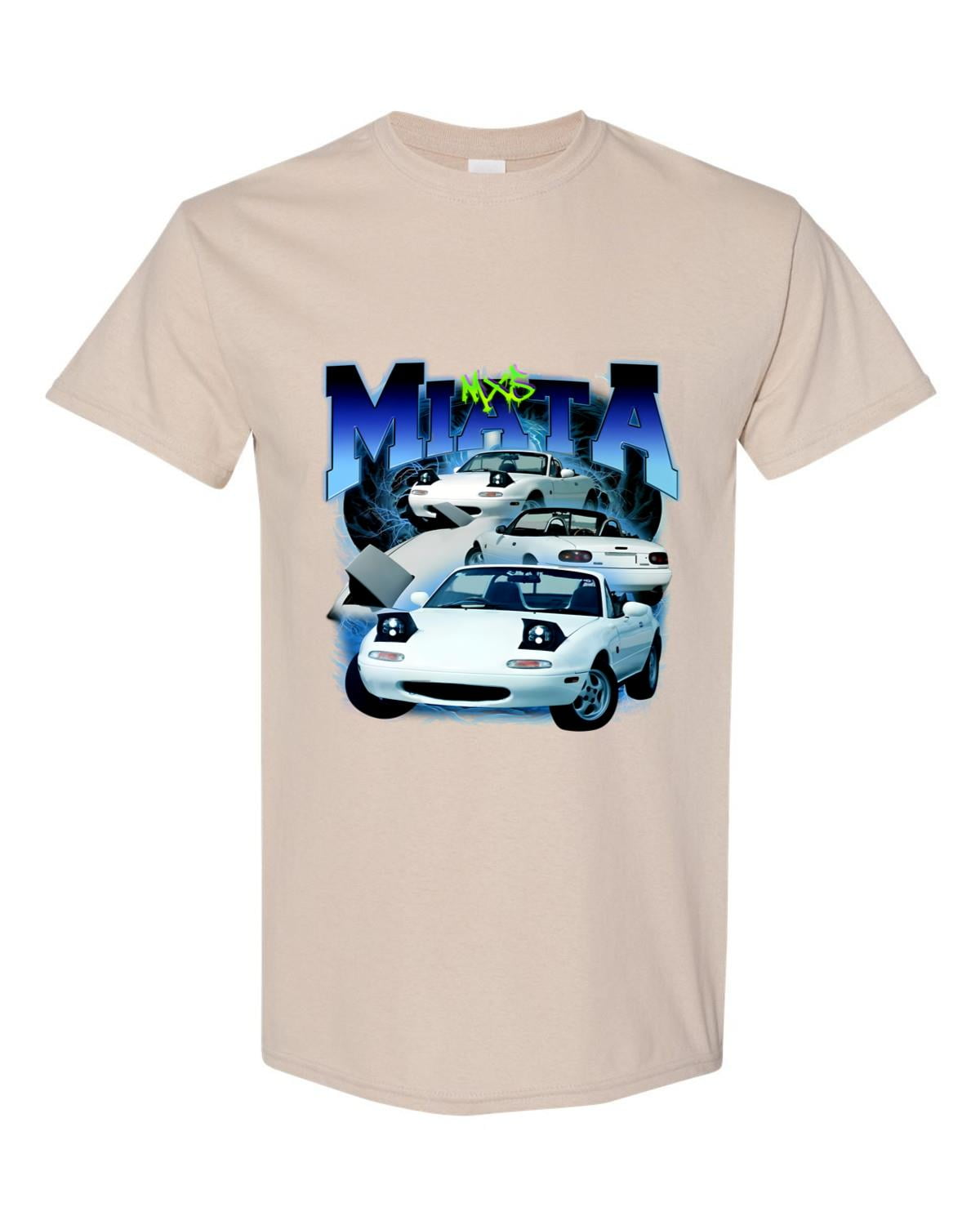 Mazda Miata T-Shirt MX5 JDM Racing Car Graphic in Retro Style, for men & women, up to size 5XL ...