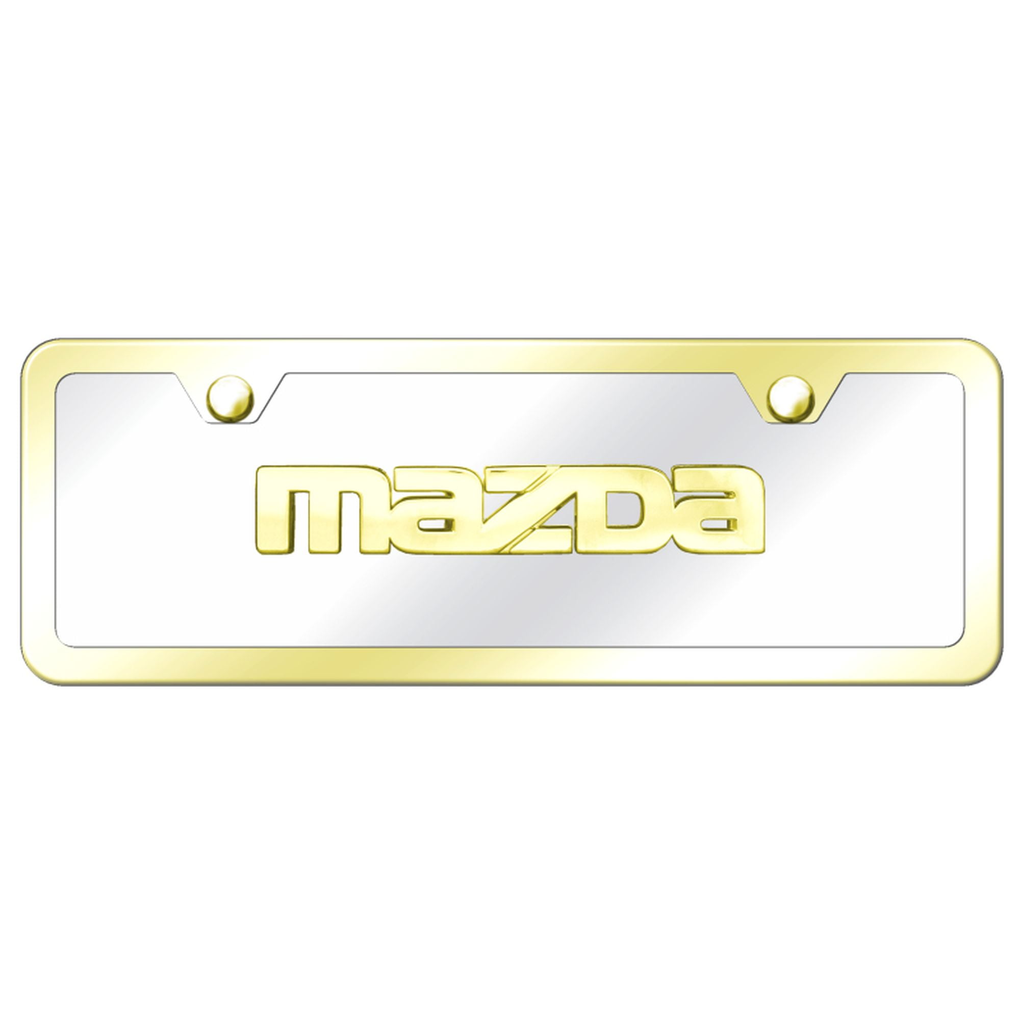 Mazda Name Mini License Plate Kit (Gold on Silver) - Walmart.com