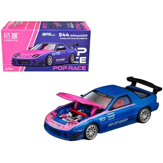 Mazda RX7 (FC3S) RE Amemiya RHD Blue Metallic with Pink Hood "APA XPO ...