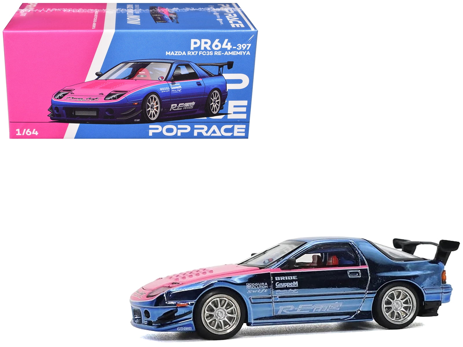 Mazda RX7 (FC3S) RE Amemiya RHD Blue Metallic with Pink Hood "Los ...