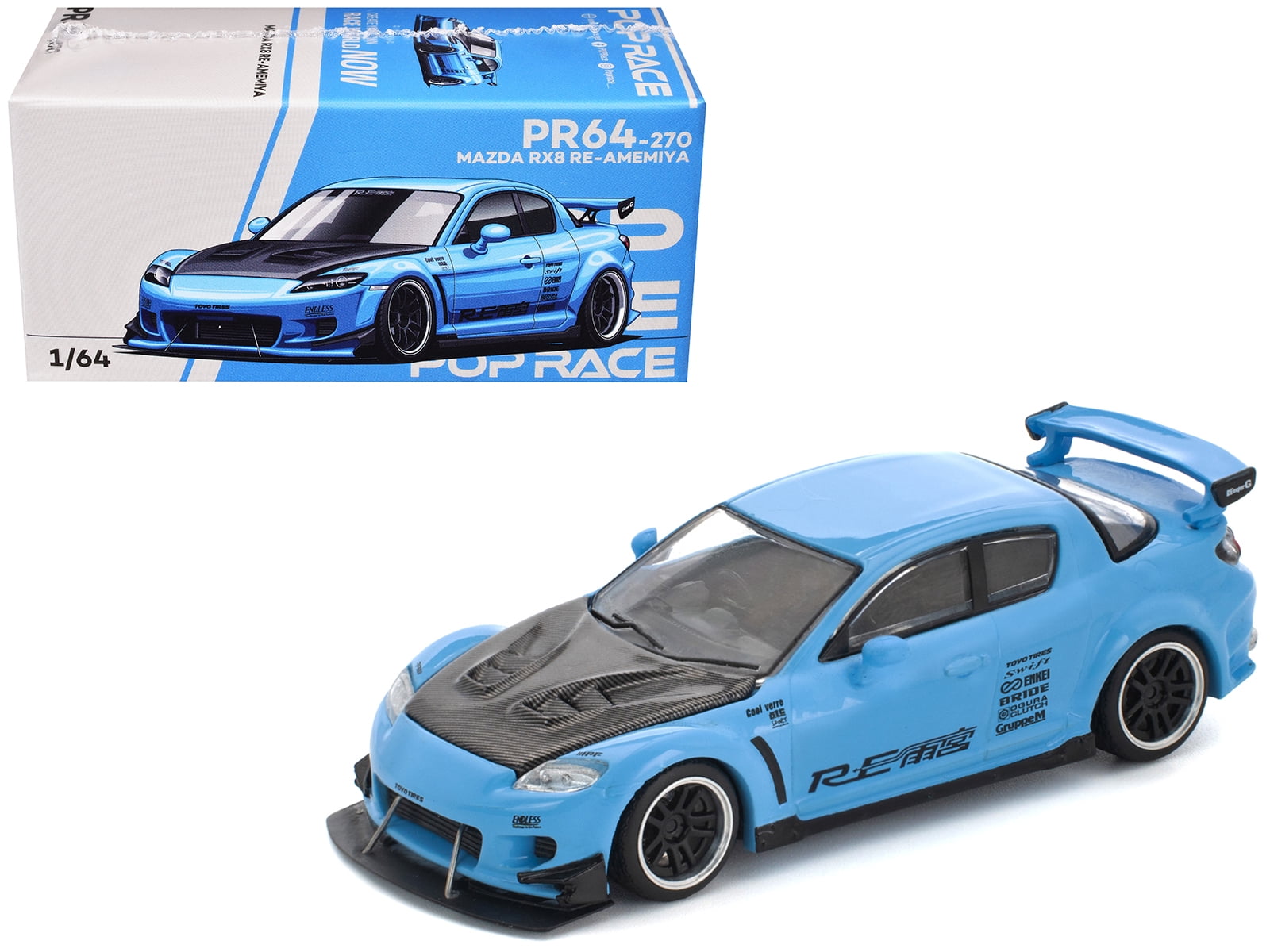 Mazda RX8 RE-Amemiya Widebody RHD (Right Hand Drive) Light Blue with ...