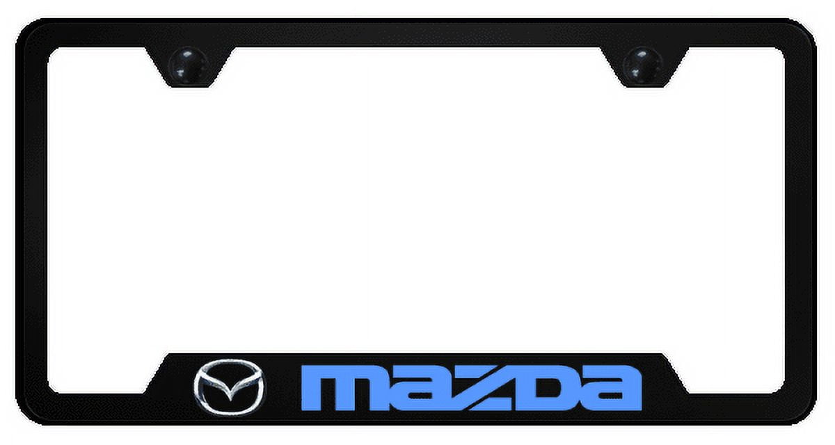 Mazda UV Print Logo Polycarbonate Notched License Plate Frame Official ...
