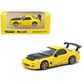 Mazda VERTEX RX-7 FD3S RHD (Right Hand Drive) Yellow Metallic with Black Hood "Global64" 1/64 ...