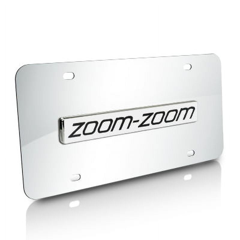 Mazda Zoom Zoom 3D Nameplate Chrome Stainless Steel License Plate ...
