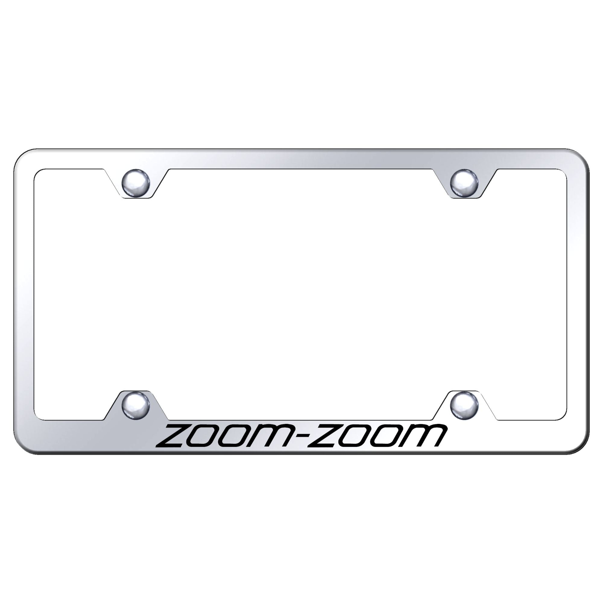 Mazda Zoom-Zoom Laser Etched Logo Wide Body License Plate Frame (Chrome ...