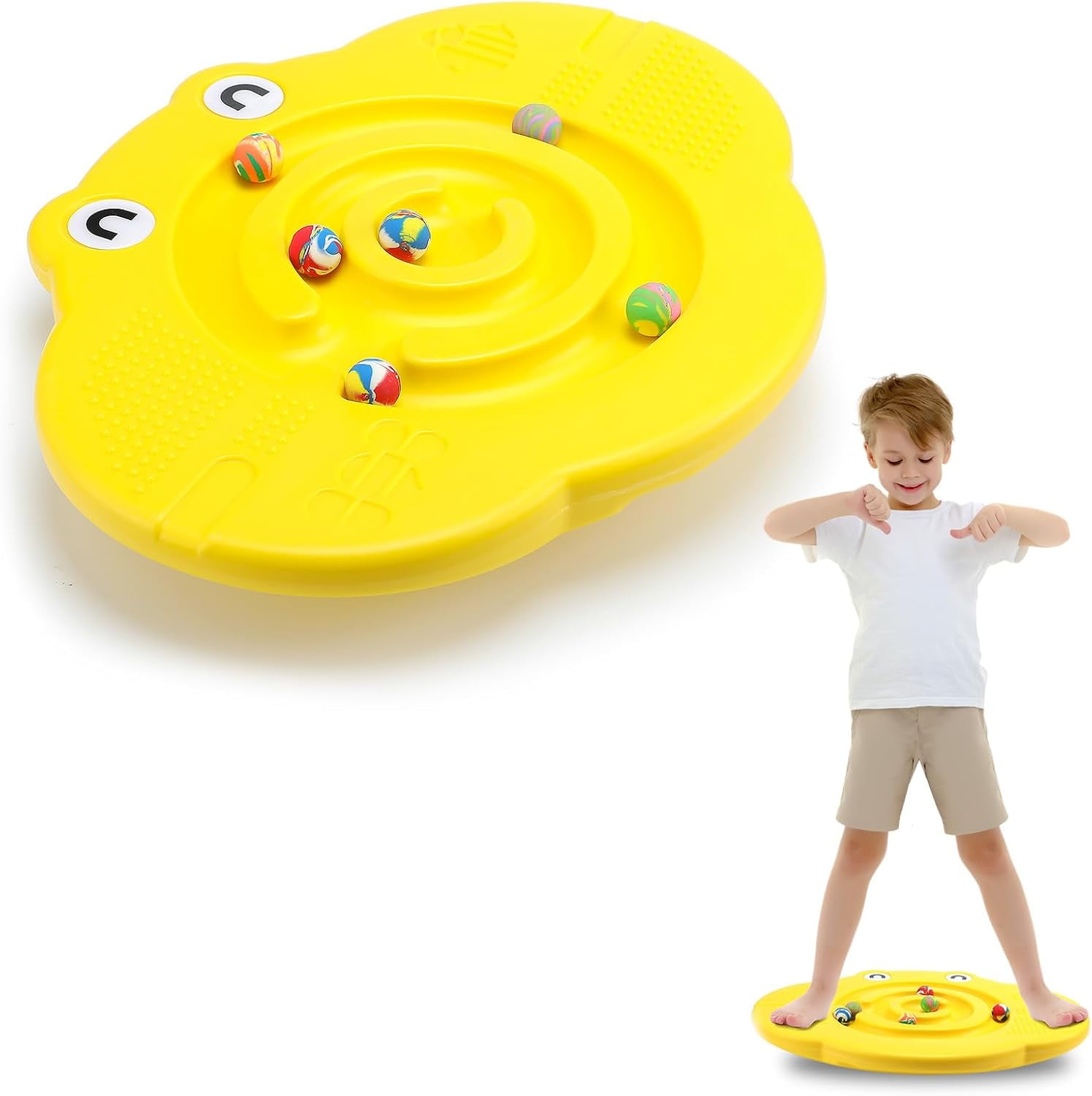 Maze Balance Board for Kids Plastic Wobble Rocker Balance Board with ...
