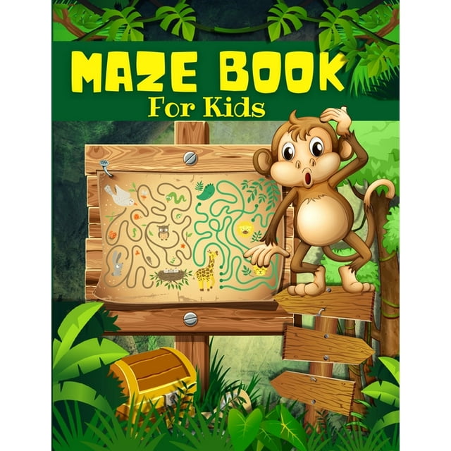 Maze Book For Kids, Boys And Girls Ages 4-8: Big Book Of Cool Mazes For ...