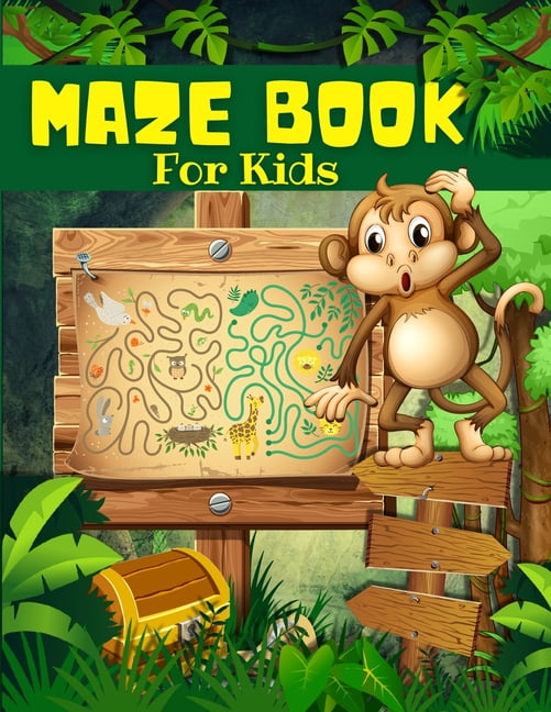 Maze Book For Kids, Boys And Girls Ages 4-8: Big Book Of Cool Mazes For ...