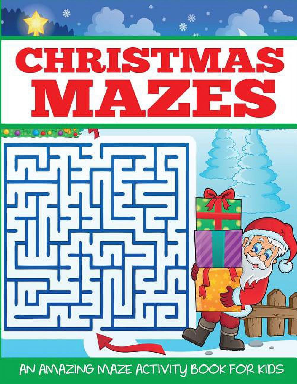 Maze Book for Kids Christmas Mazes, (Paperback) - Walmart.com