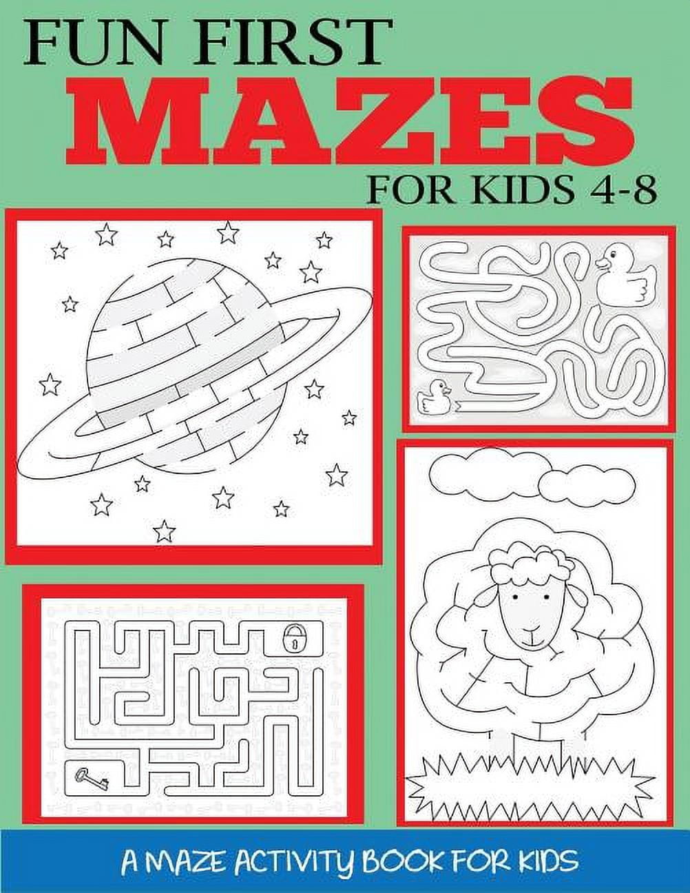 Maze Books for Kids Fun First Mazes for Kids 4-8, (Paperback) - Walmart.com