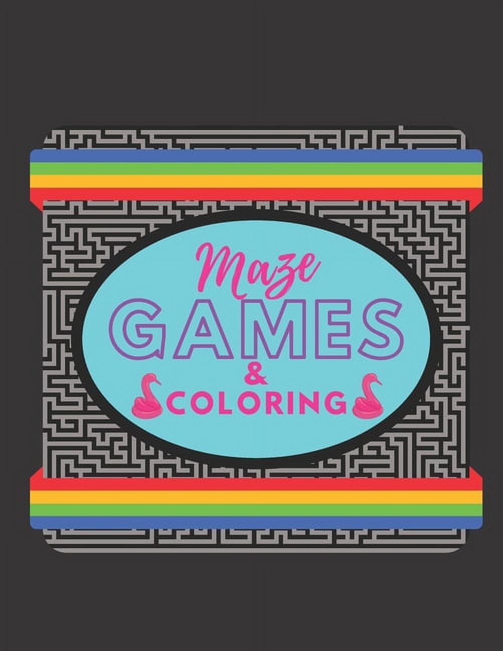 Maze Games & Coloring (Paperback) - Walmart.com