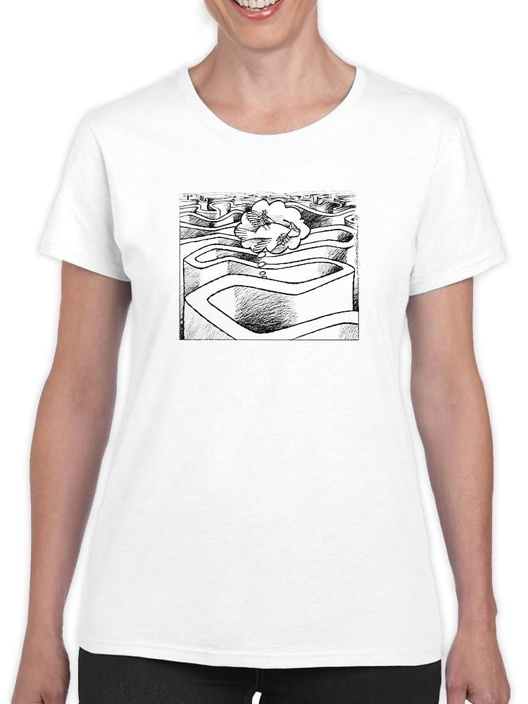 Maze Of Peace. T-Shirt Women -Wilfred Hildonen Designs, Female Large ...