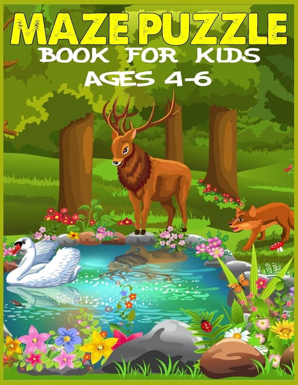 Maze Puzzle Book for Kids Ages 4-6 : The Amazing Big Mazes Puzzle ...