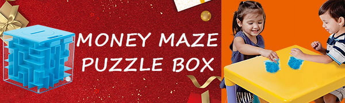 Maze Puzzle Money Box Money Saving Box, Maze Money Cube Bank, Coin Cash ...