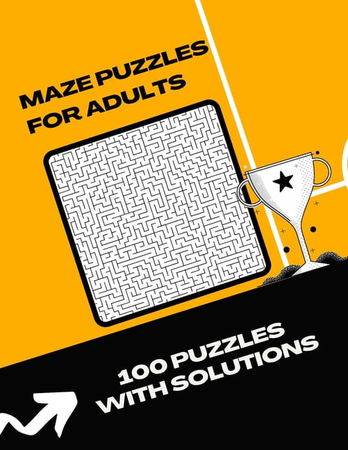 Maze Puzzles For Adults: 100 Moderate to Challenging Puzzles: Giant ...