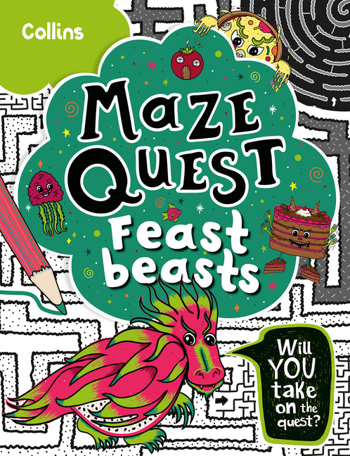 Maze Quest Feast Beasts: Solve 50 Mazes in This Adventure Story for Kids Aged 7+, (Paperback ...