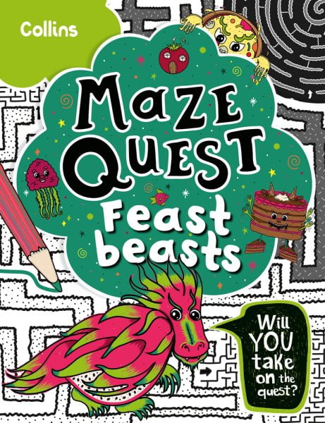 Pre-Owned Maze Quest Feast Beasts: Solve 50 Mazes in This Adventure ...