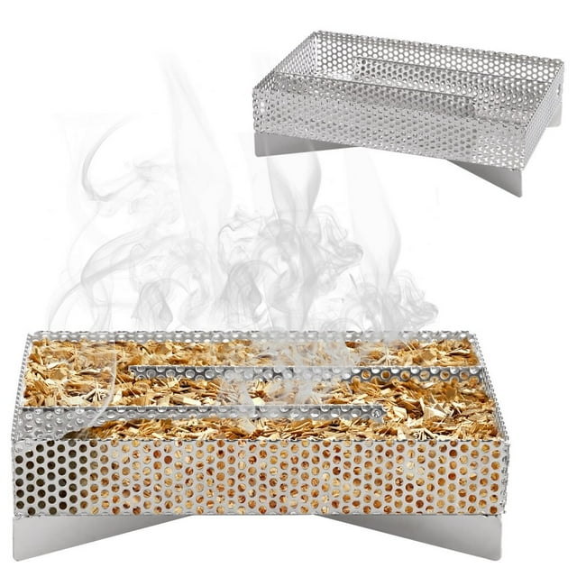 Maze Smoker Tray, 8" x 5" Stainless Steel Pellet Smoker Basket, Heat ...