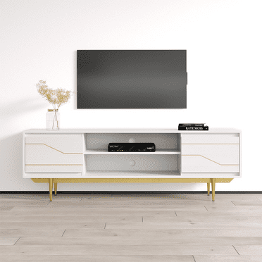 Render TV Stand Entertainment Center Walnut - Walmart.com