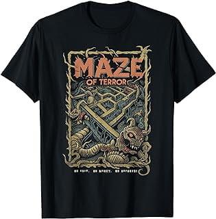 Maze of Terror Vintage Horror Spooky Labyrinth TEEMONGOUS T-Shirt ...