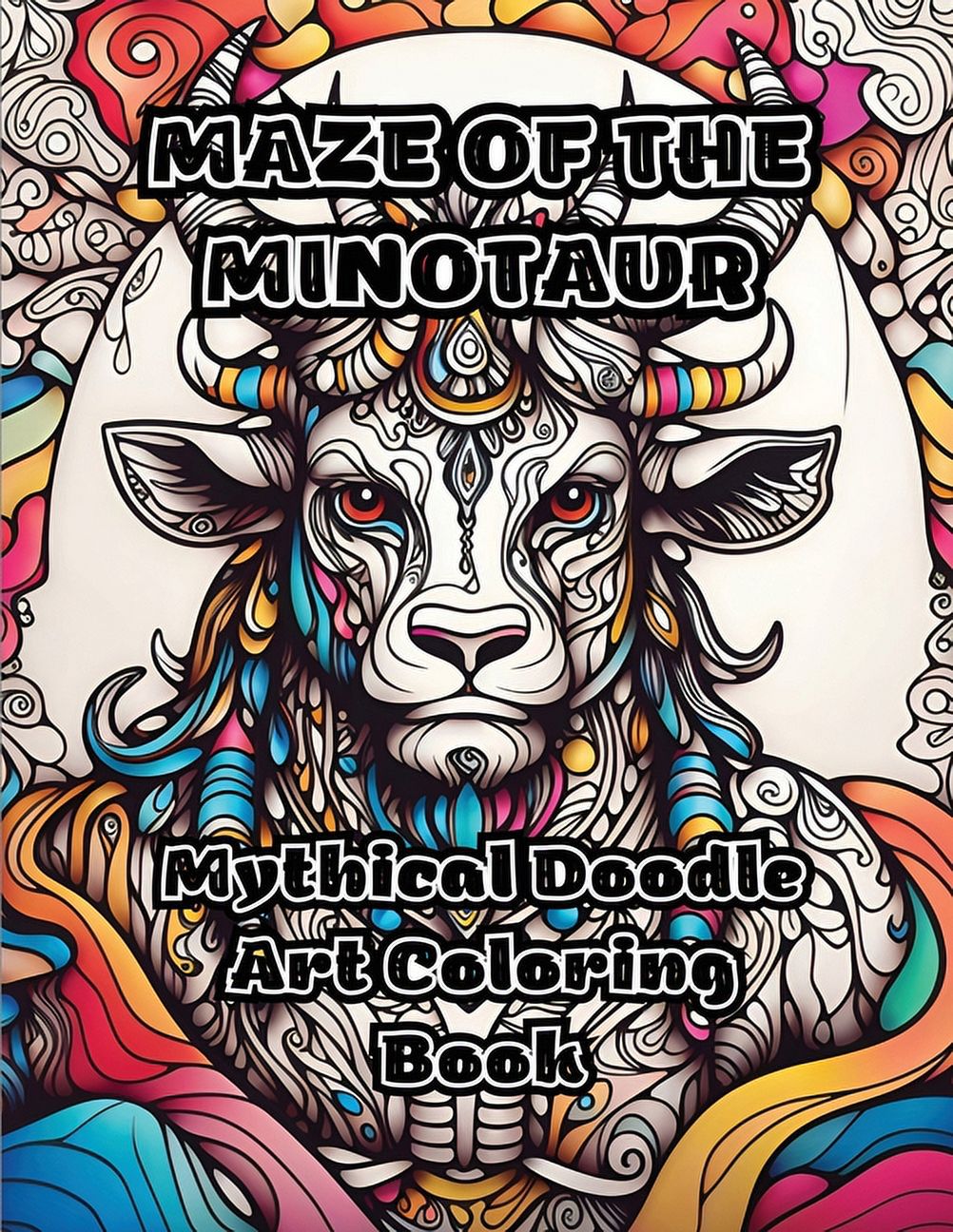 Maze of the Minotaur: Mythical Doodle Art Coloring Book, (Paperback ...