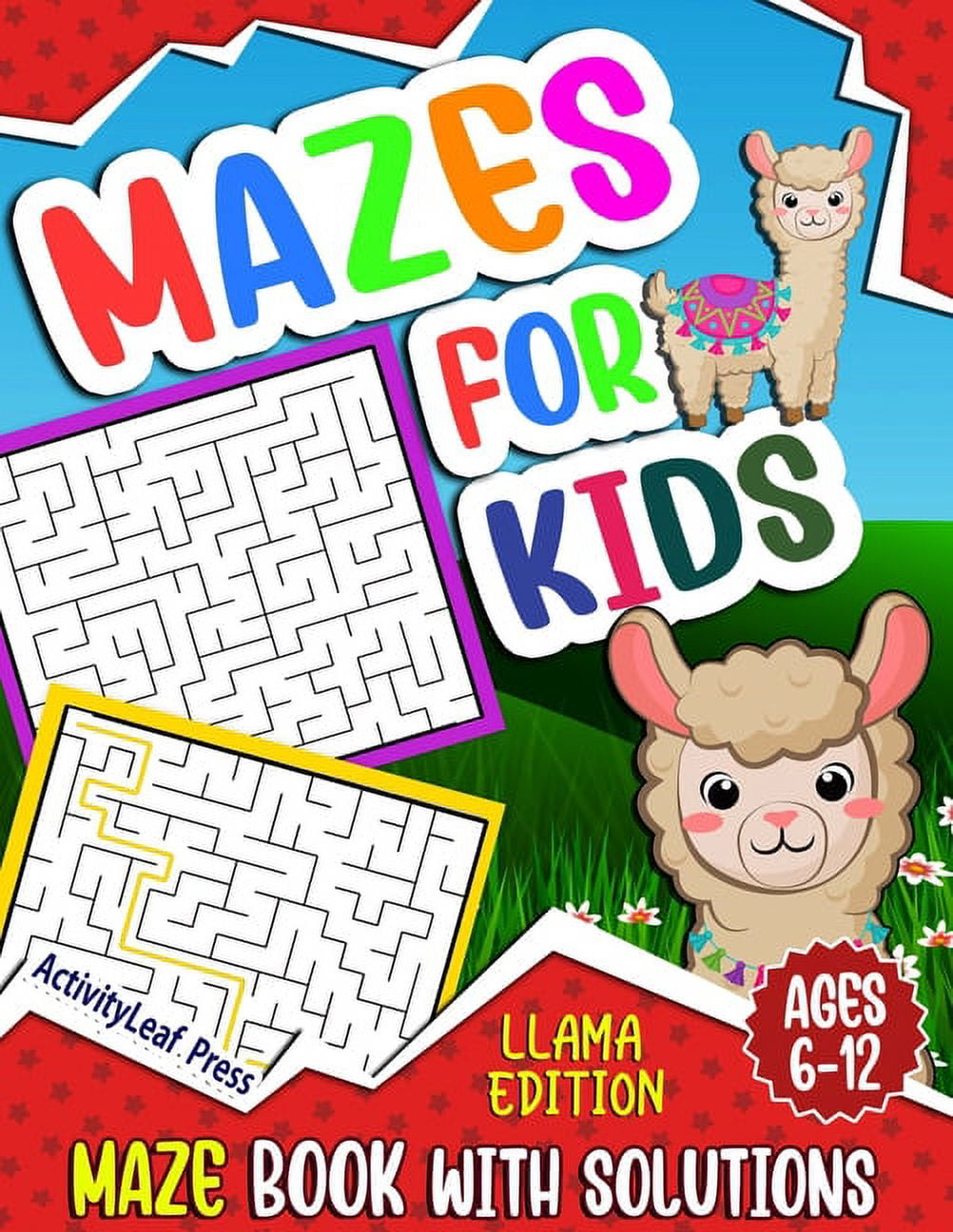 Mazes For Kids Ages 6-12: Llama Maze Activity Book for Kids Ages 6-8, 8 ...