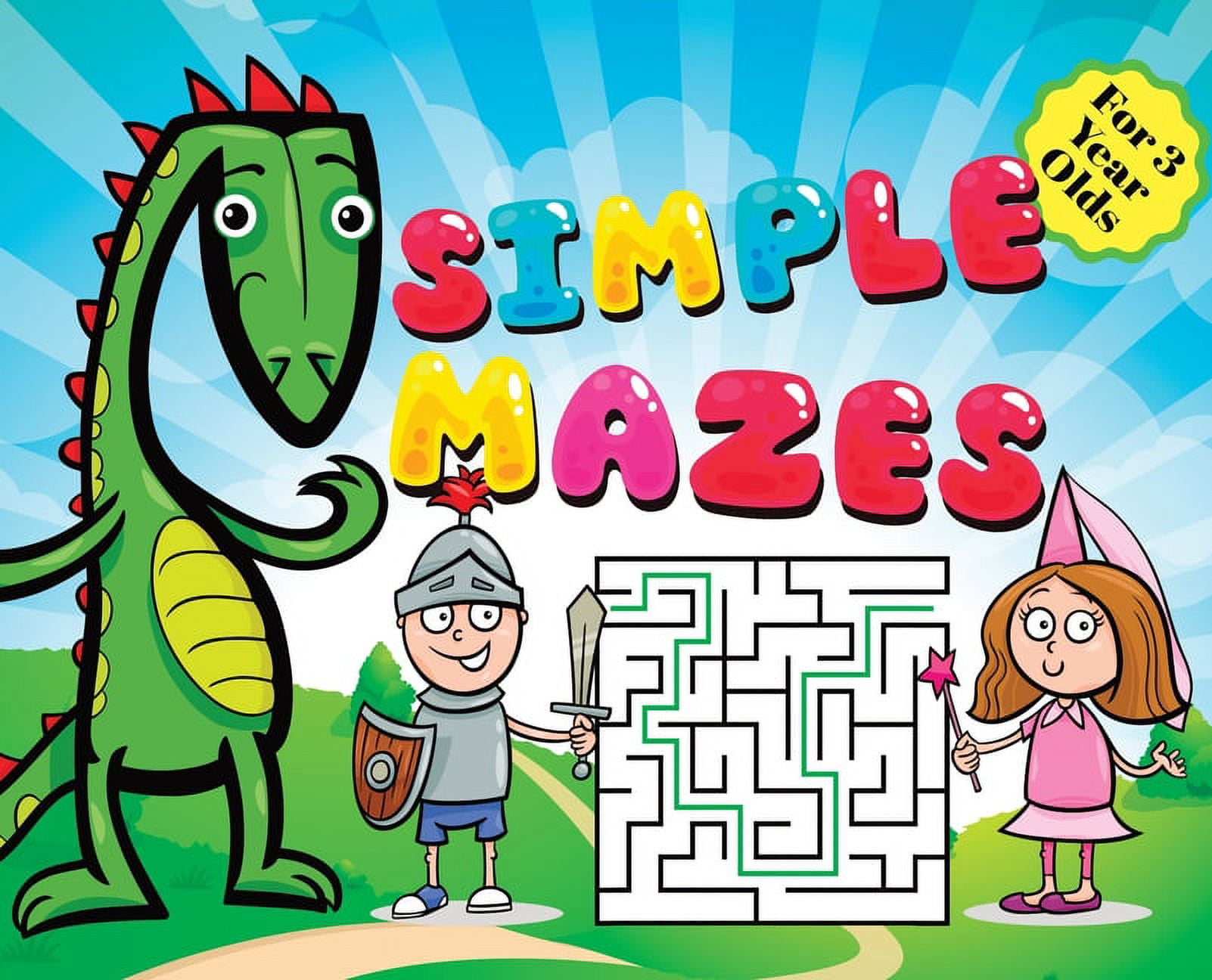 Mazes for Kids - Simple Puzzles for 3 Year Olds: Knight, Dragon, and ...