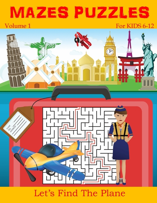 Mazes puzzles for kids 6-12: 80 Mazes Workbook For Kids Ages 6-12, 20 ...