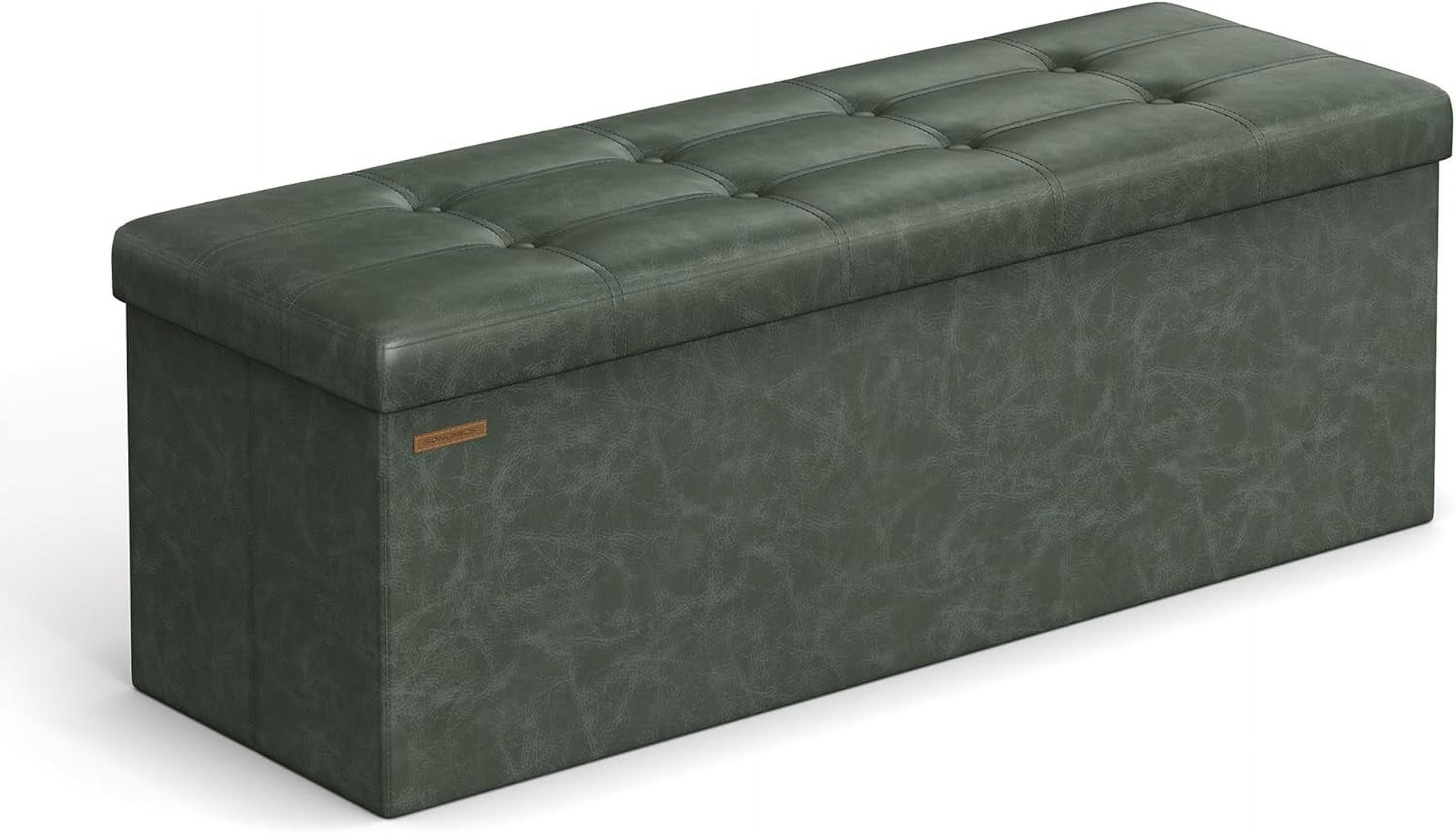Mazie Collection - 43 Folding Storage Ottoman Bench, Ottoman with ...