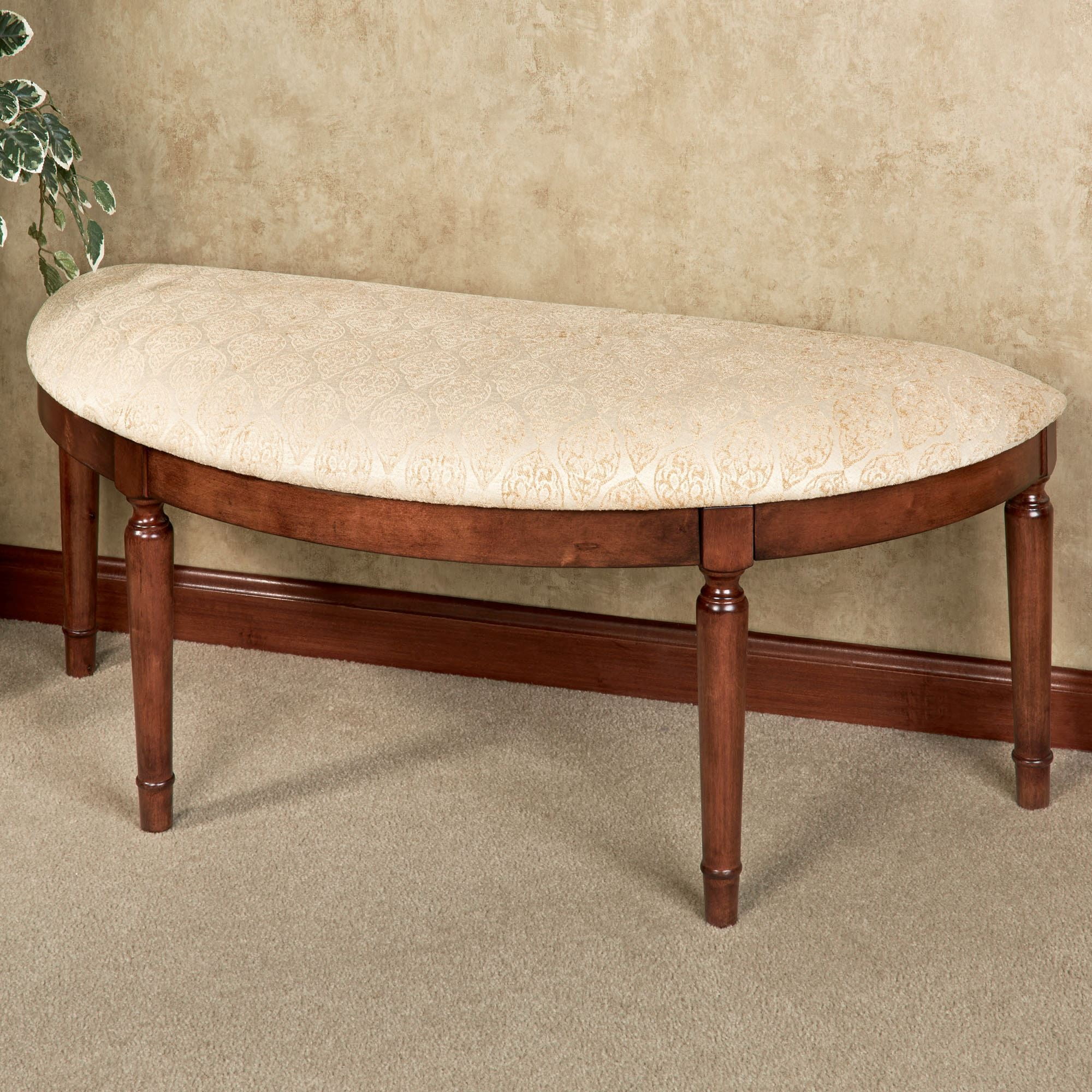 Mazie Half Moon Bench Regal Walnut Regal Walnut - Walmart.com