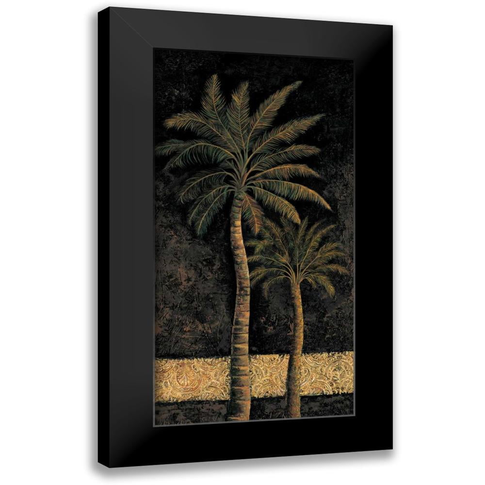 Mazo, Andre 11x18 Black Modern Framed Museum Art Print Titled - Dusk Palms II - Walmart.com