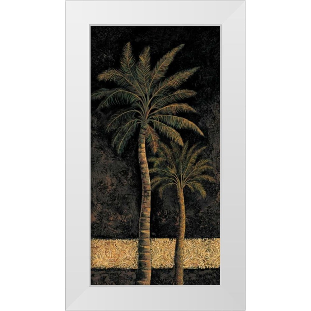 Mazo, Andre 11x18 White Modern Wood Framed Museum Art Print Titled - Dusk Palms II - Walmart.com