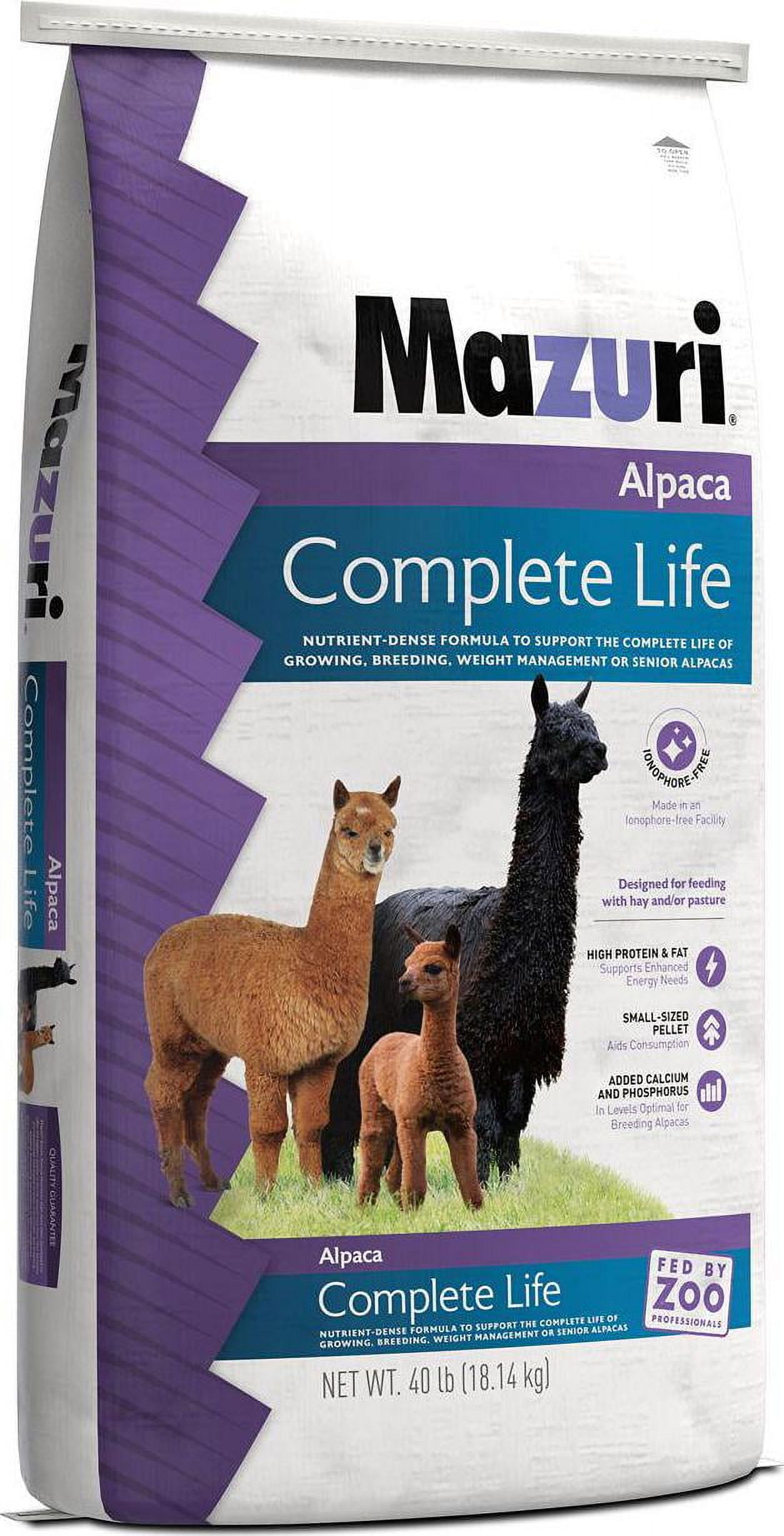 Mazuri Alpaca Complete Life Feed, 40 lb. Bag - Walmart.com