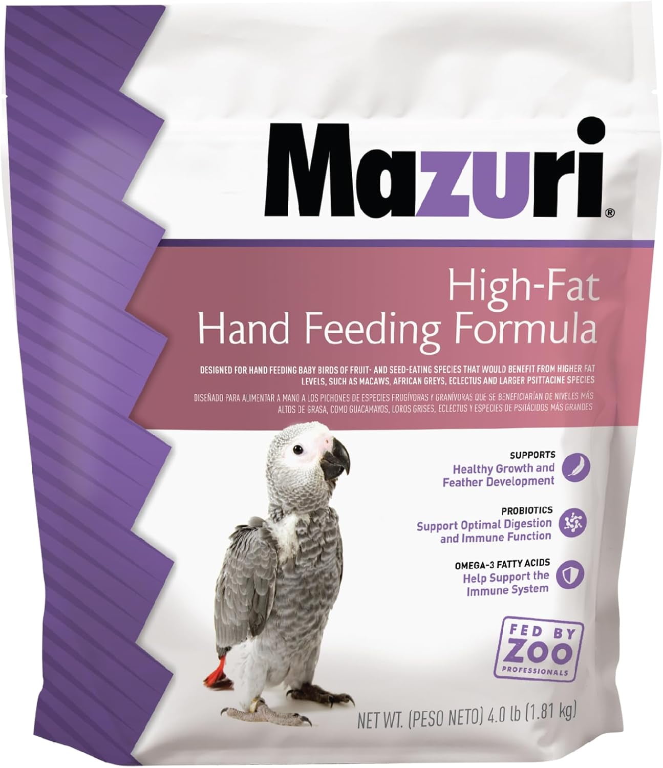 Mazuri | High-Fat Hand Feeding Formula for Baby Birds | 4 Pound (4 LB ...