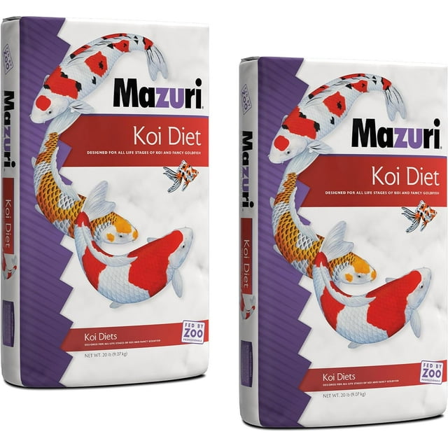 Mazuri | Koi Floating Pond Nuggets | 20 Pound (20 LB) Bag - Pack of 2 ...
