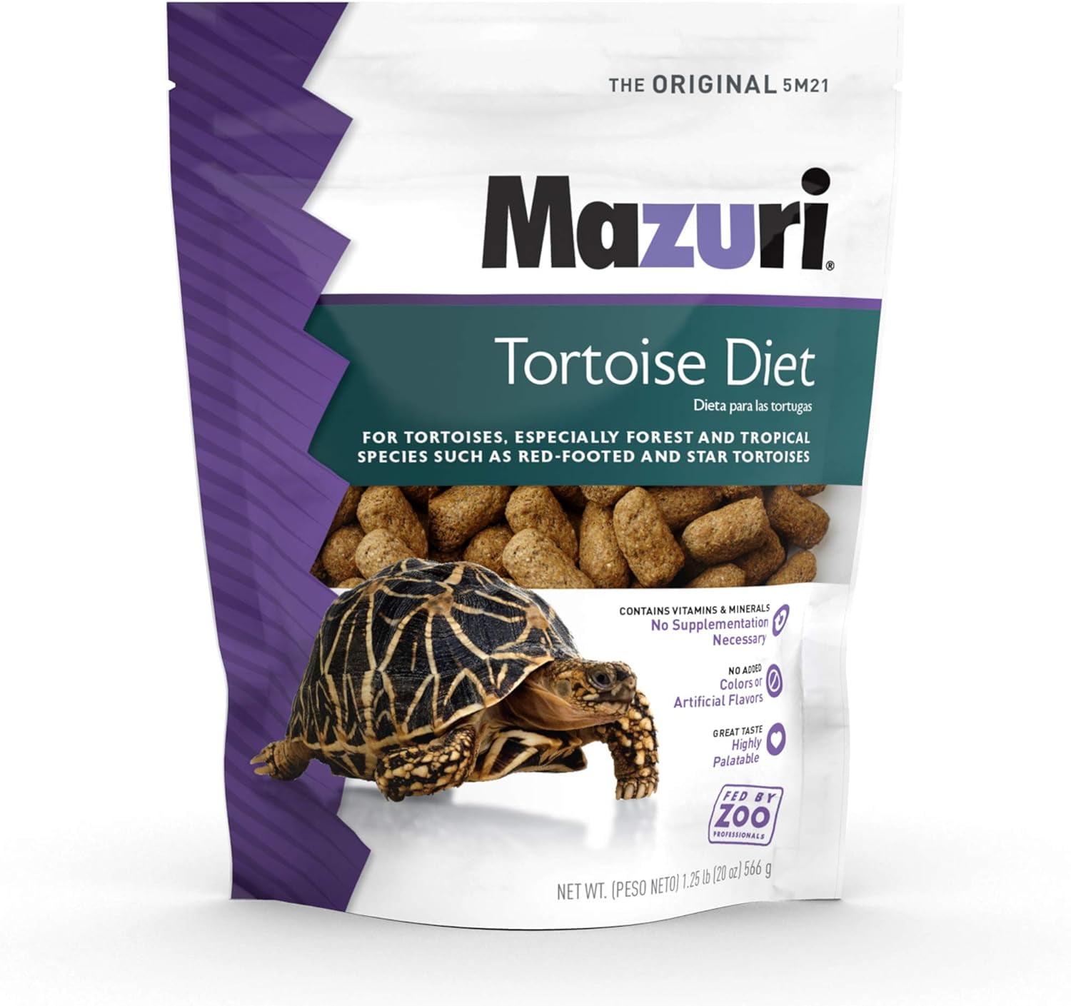 Mazuri Reptile Diet for Adult Tortoises & Turtles, 1.25 lbs - Supports ...