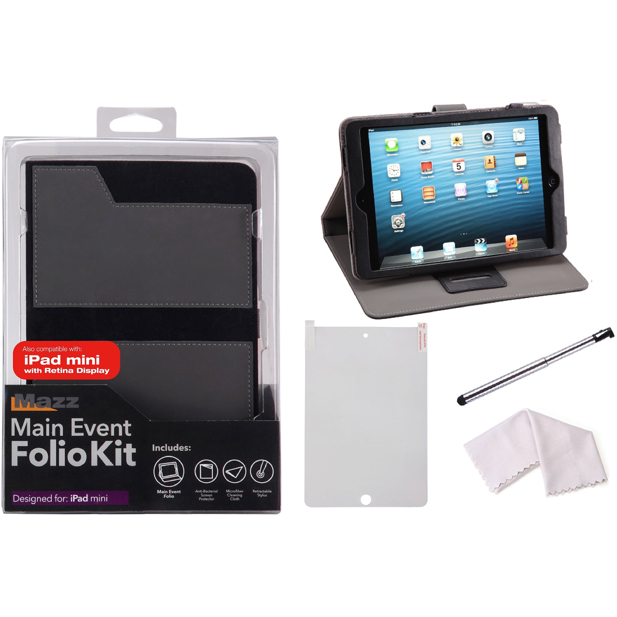 Mazz Apple iPad mini Main Event Folio Protection Kit - Walmart.com