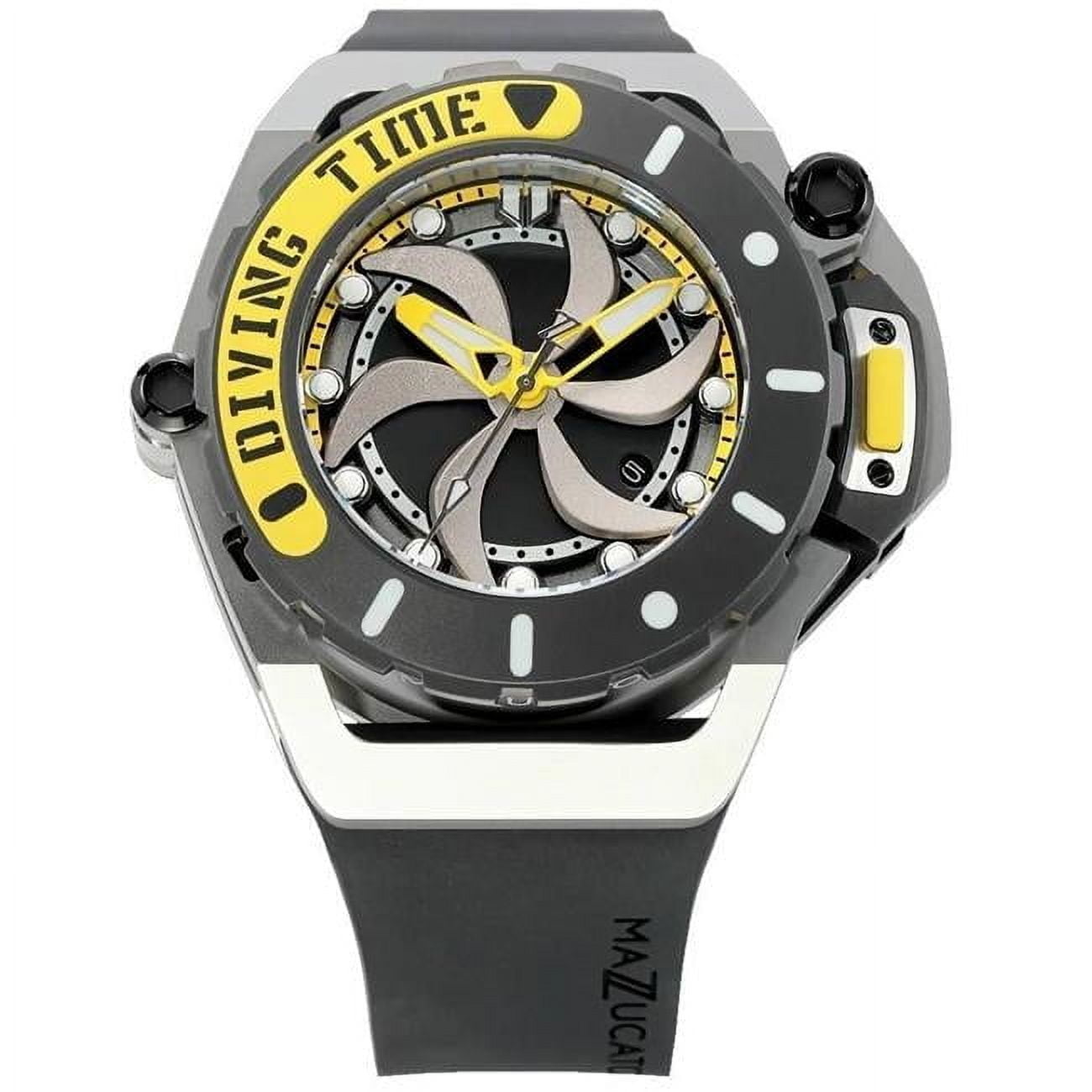 Mazzucato Rim Scuba Yellow Reversible Twin Dial Automatic 100M Men ...