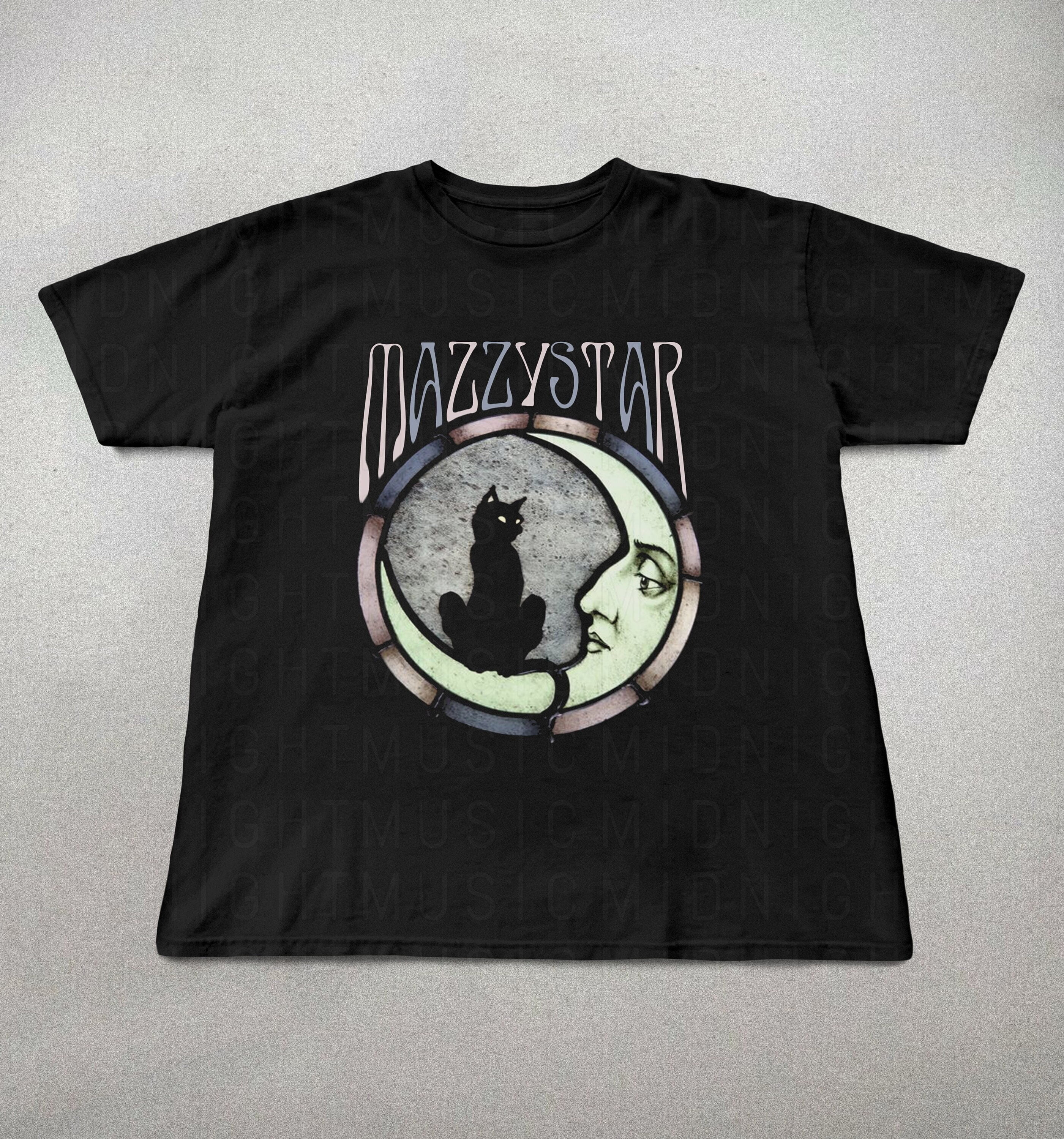 Mazzy Star Moon and Cat Tee, 90s Alt Rock, Hope Sandoval, Unisex Tee ...