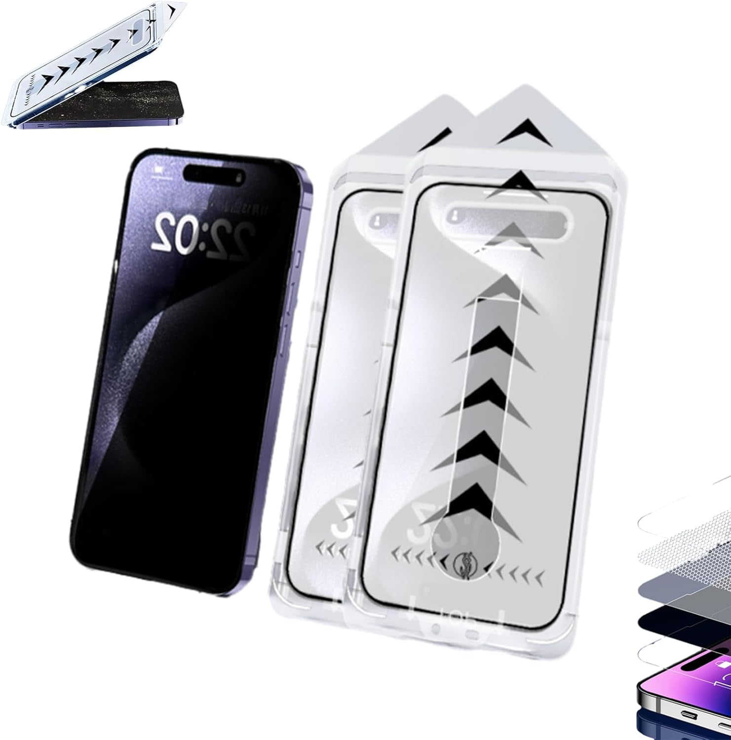 Mbffshop Silk Screen Dust-Free Room Tempered Film, 2025 Upgrade Glass ...