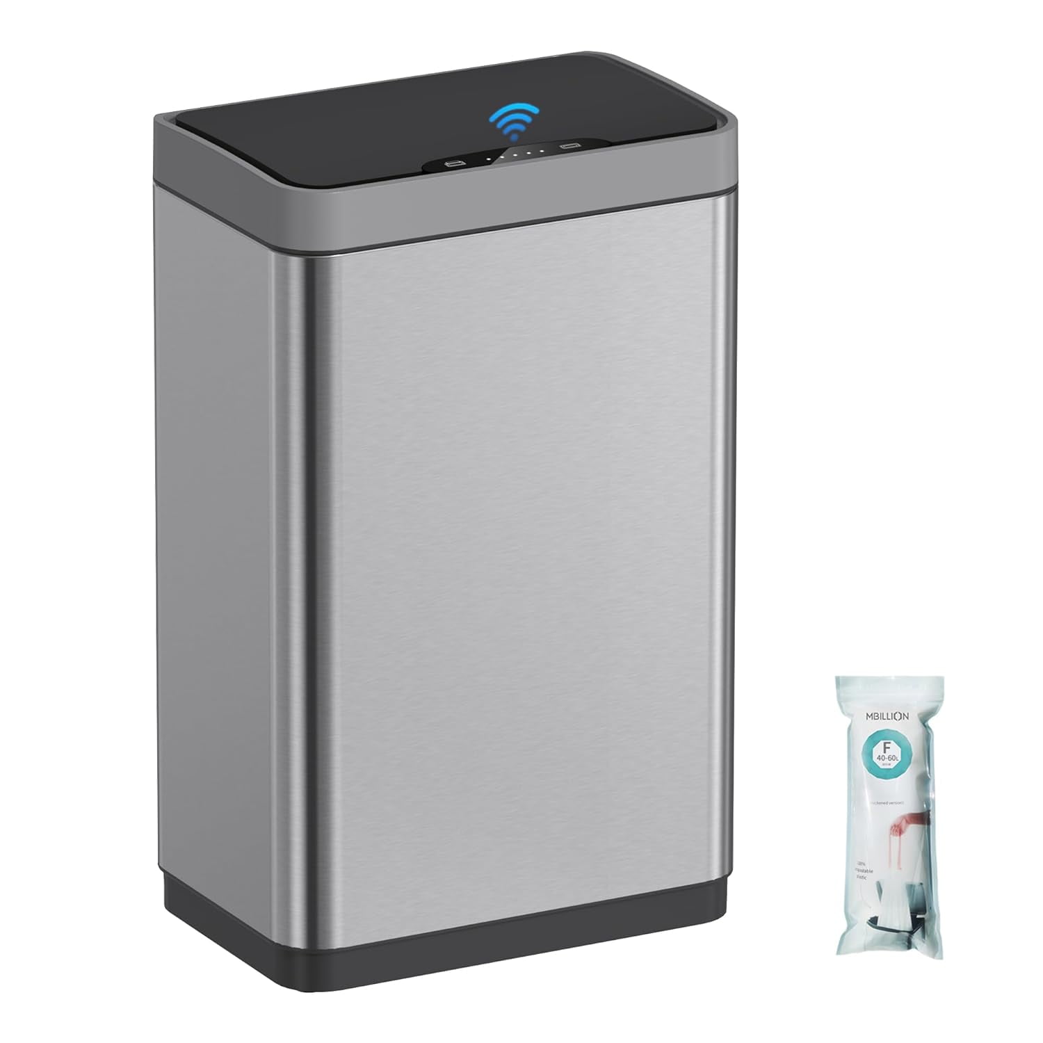 Mbillion Automatic Touchless 15 Gallon Motion Sensor Trash Can ...