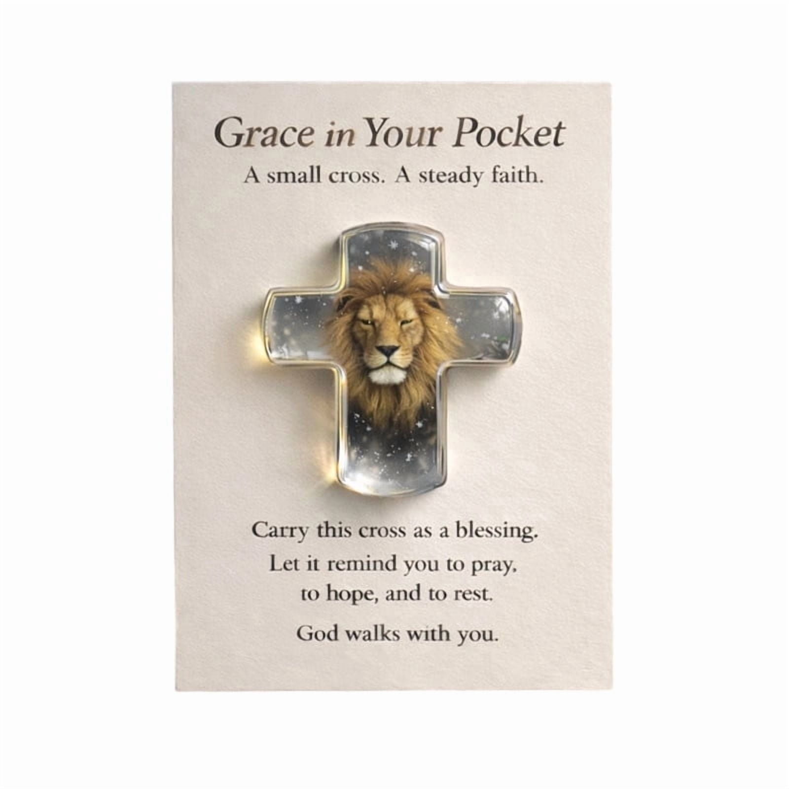 Mbvtdt Grace in Your Pocket Miniature Christian Pocket Cross for Faith ...