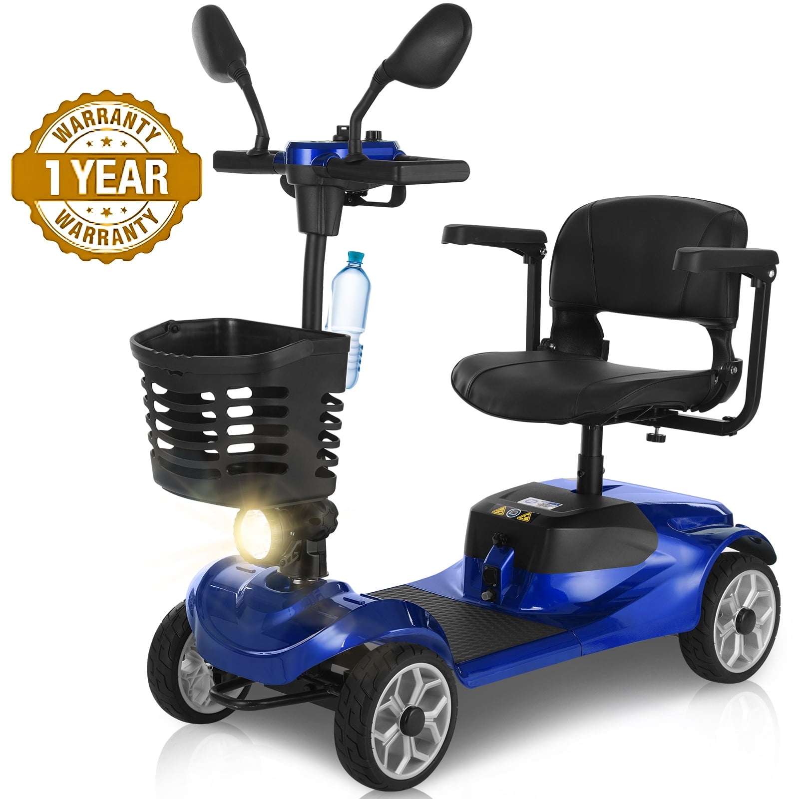 Mbxcooter 15 Miles 4-Wheel Mobility Scooter for Adults/Seniors, 350W ...