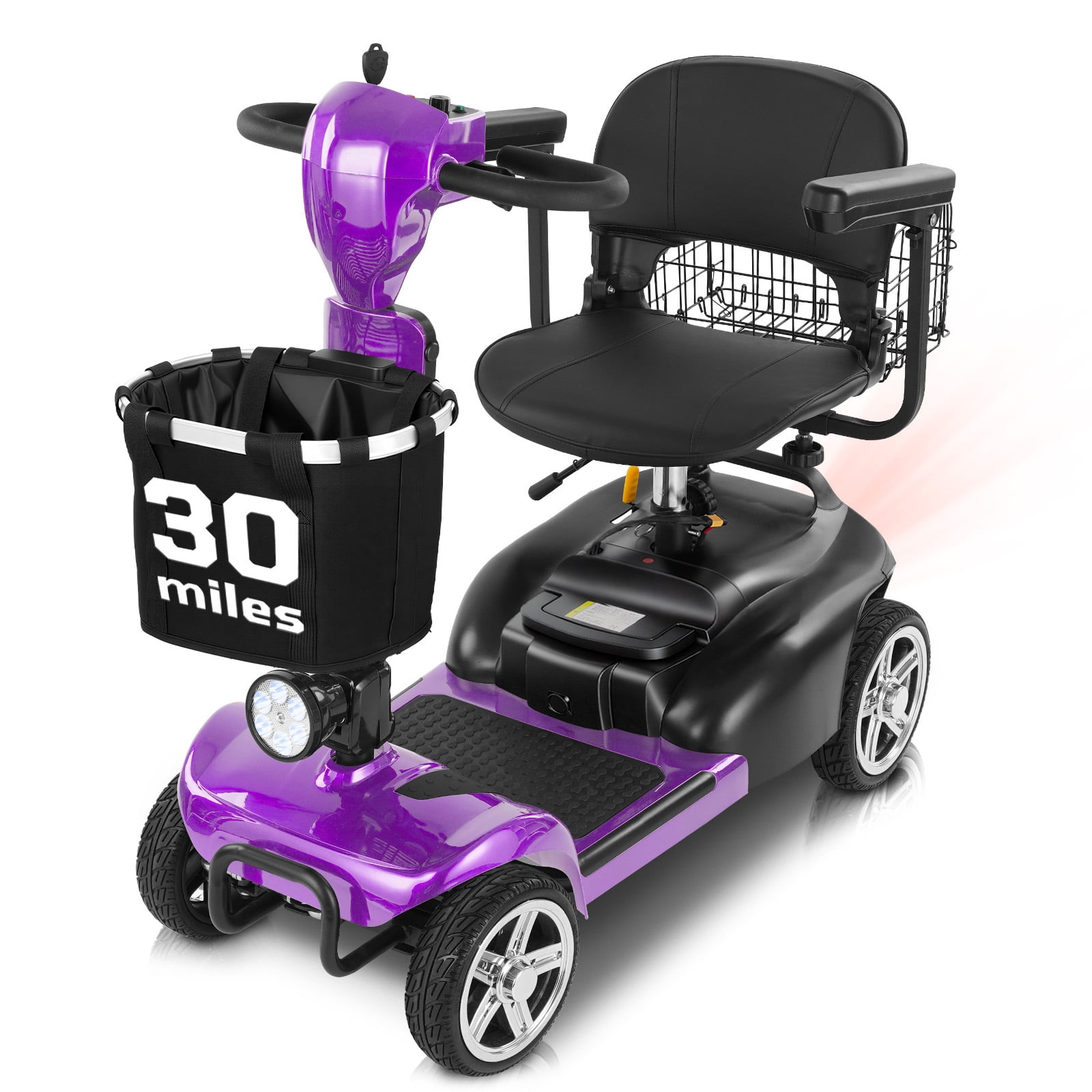 Mbxcooter 30 Miles Long Range 4 Wheels Electric Mobility Scooter for ...