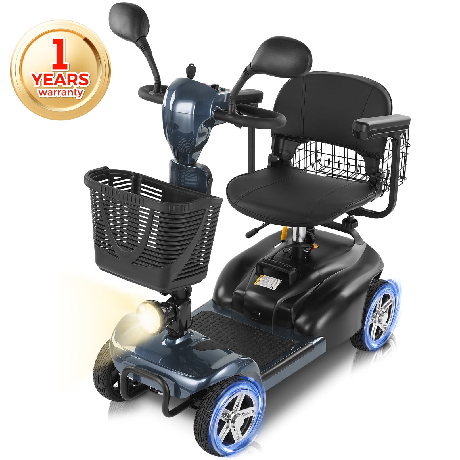 Mbxcooter 4 Wheel Mobility Scooter for Adults/Seniors,15-45 Miles Folding Electric Mobility ...