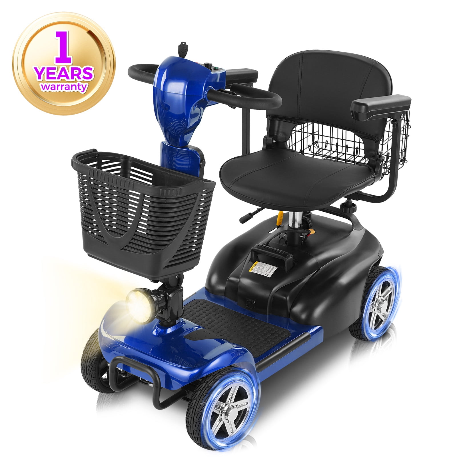 Mbxcooter 15/30 Miles Mobility Scooter,4-Wheel Mobility Scooter for ...