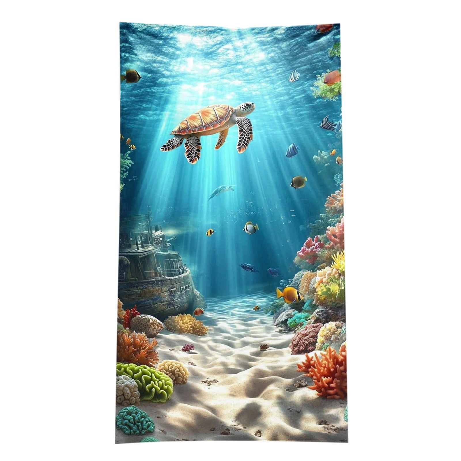 Mbxm Turtle Blanket 150*75Cm,Riecok Beach Towels Oversized Microfiber ...